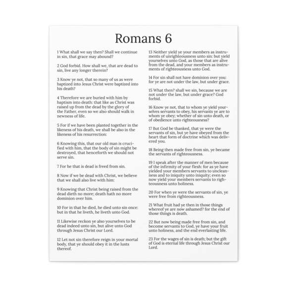 Express Your Love Gifts | Art | Scripture Sign Sanctification Roman 6 ...
